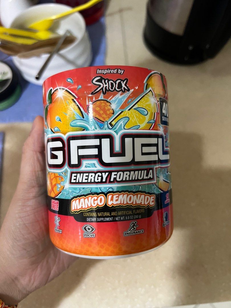 G fuel Mango Lemonade, Health & Nutrition, Health Supplements, Sports ...