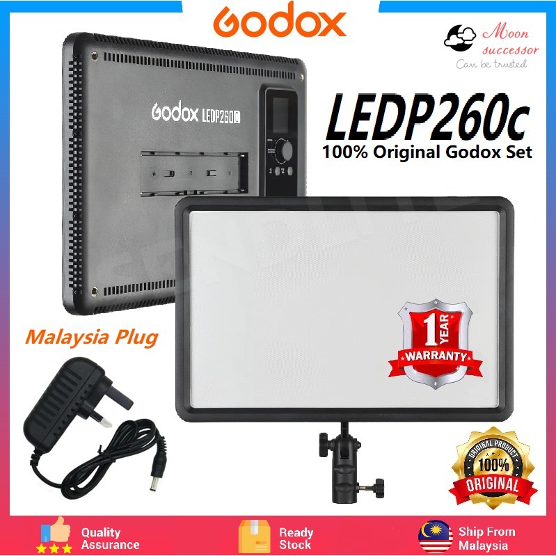 Godox LEDP260C Ultra-thin 30W Dimmable LED Video Light Panel Lamp 3200K ...