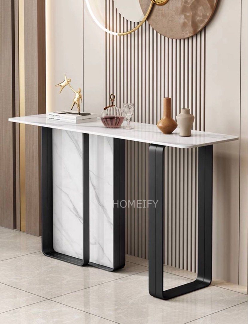 GOSAL Modern Marble Console Table, Furniture & Home Living, Furniture ...