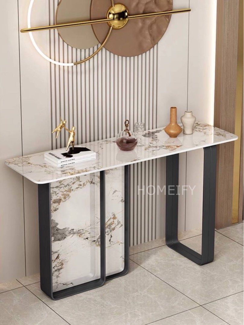 GOSAL Modern Marble Console Table, Furniture & Home Living, Furniture ...