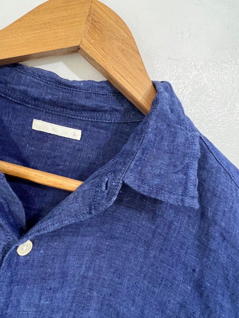 Gu by uniqlo linen longsleeve, Men's Fashion, Tops & Sets, Tshirts ...