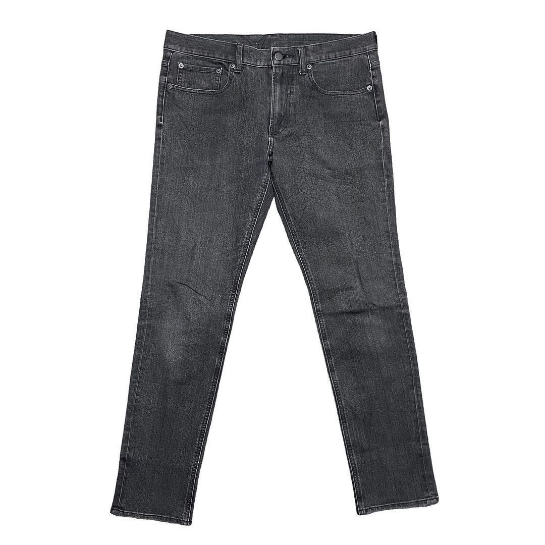 GU Denim Skinny Fit Tapered Black Stone Wash Jeans (31), Fesyen Pria ...
