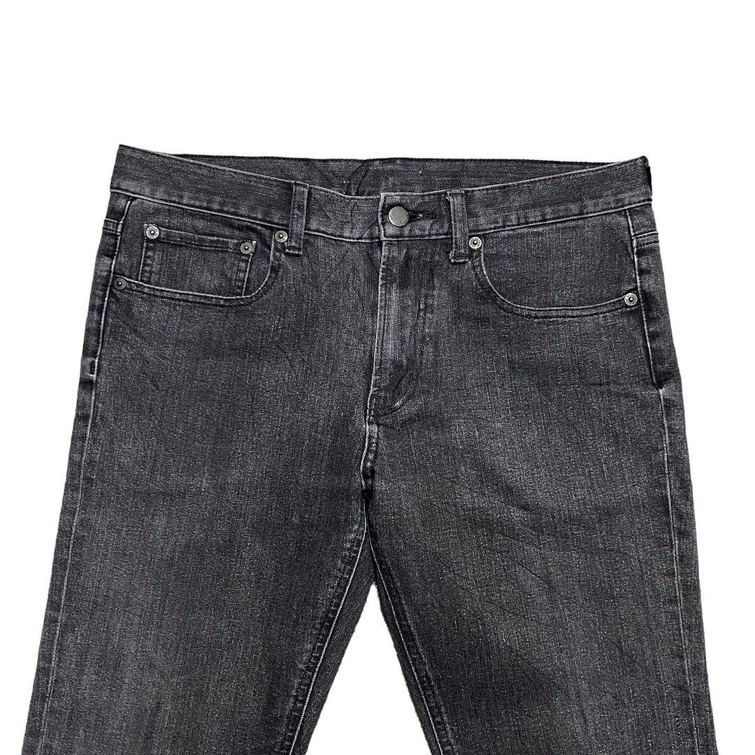 GU Denim Skinny Fit Tapered Black Stone Wash Jeans (31), Fesyen Pria ...