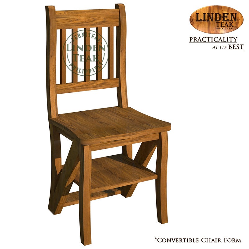 Handcrafted Solid Teak Wood Convertible Ladder Chair Furniture on Carousell
