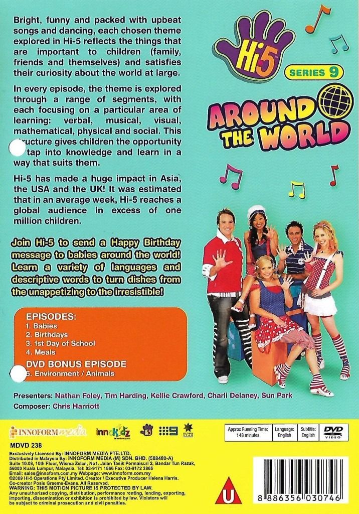 Hi-5 Around The World DVD 2007 Series 9 Vol.1 Australian Children TV ...