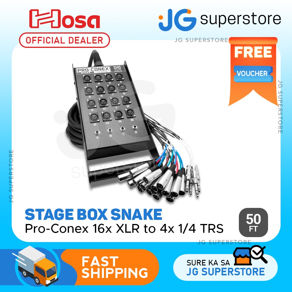 Hosa Technology SH16X450 SH Series Stage Box Snake with 16 3-Pin XLR ...