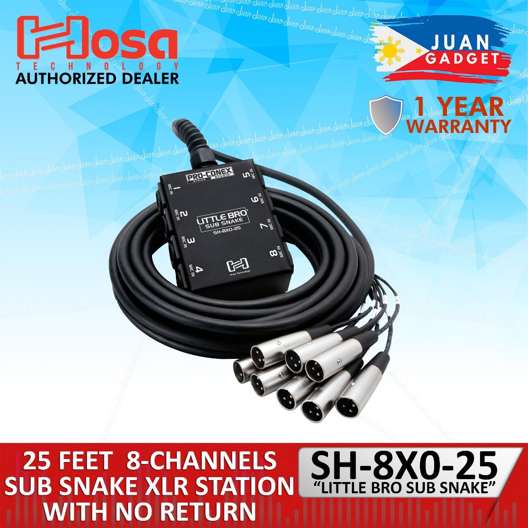 Hosa Technology SH 8X0 25 8-Channel Sub Snake Station with No Return ...