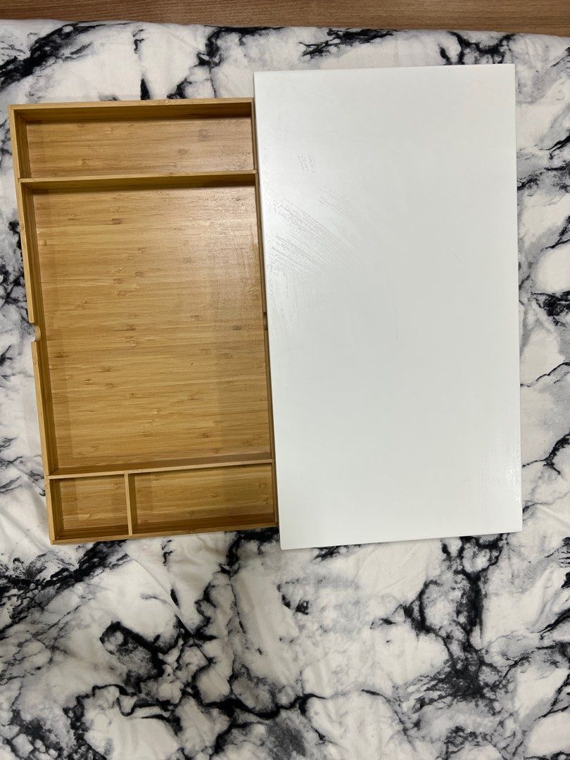 IKEA Monitor Stand with Drawer (Elloven) on Carousell