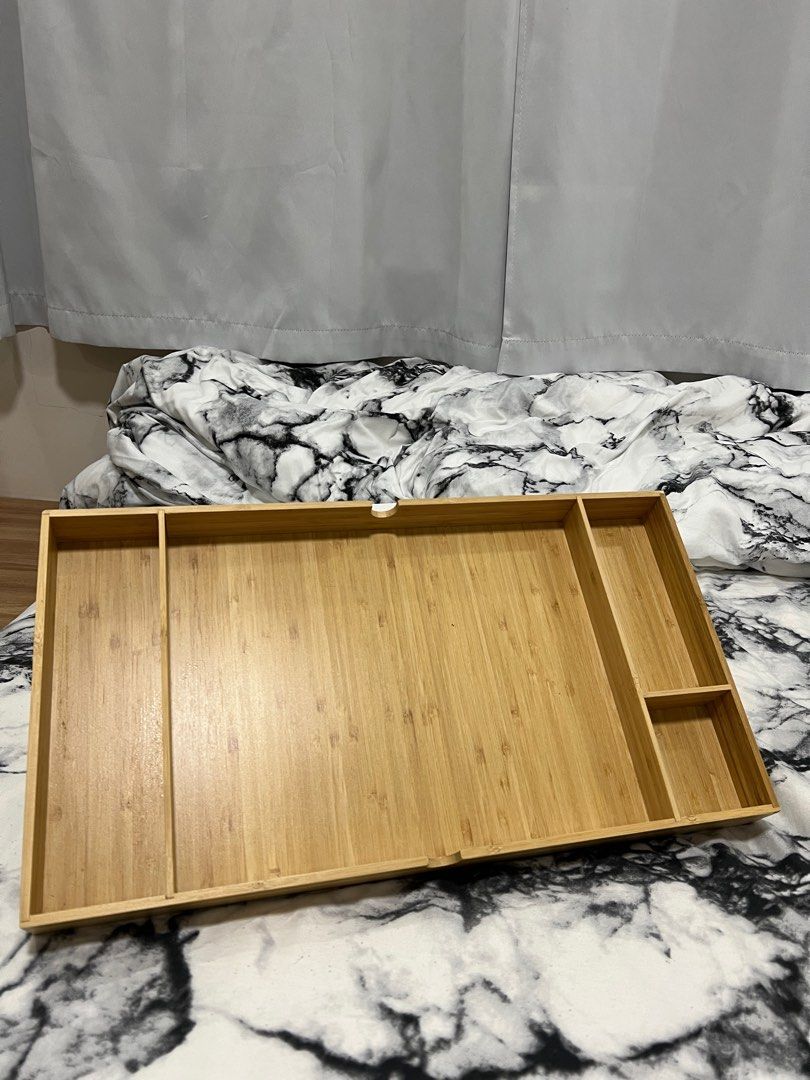 IKEA Monitor Stand with Drawer (Elloven) on Carousell