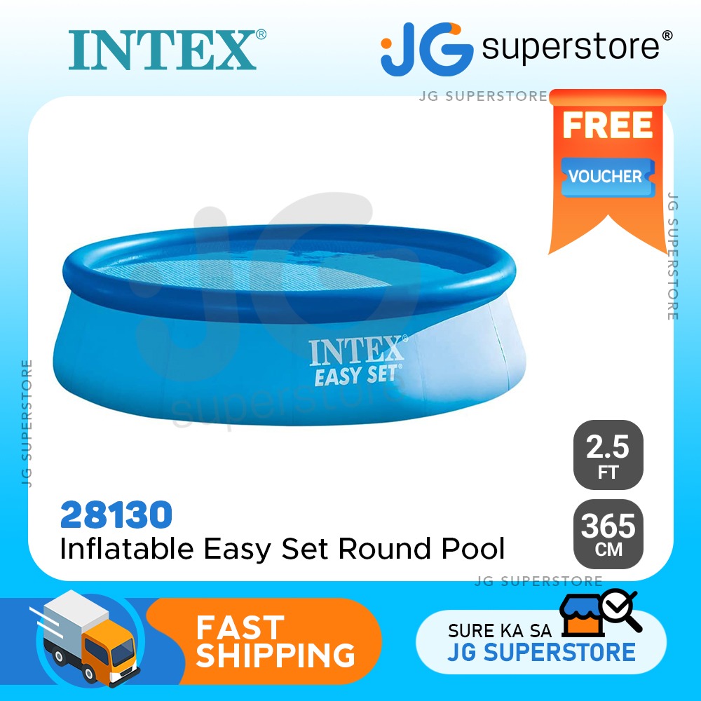 Intex 28130 Inflatable 12ft x 30in Easy Set Round Pool for Backyard ...