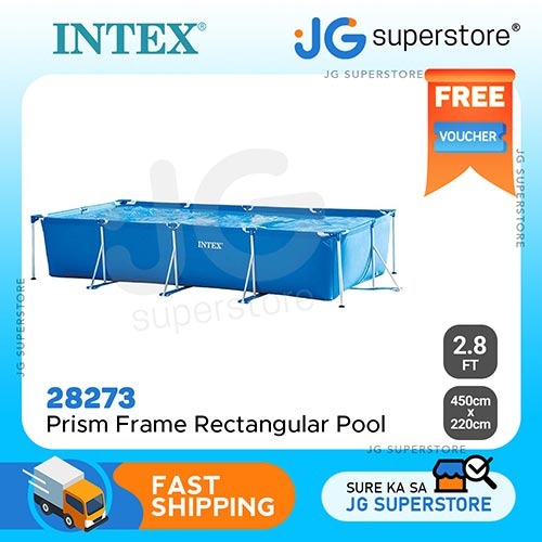 Intex 28273 4.5m x 2.2m x 84cm Rectangular Frame Outdoor Easy Assemble ...