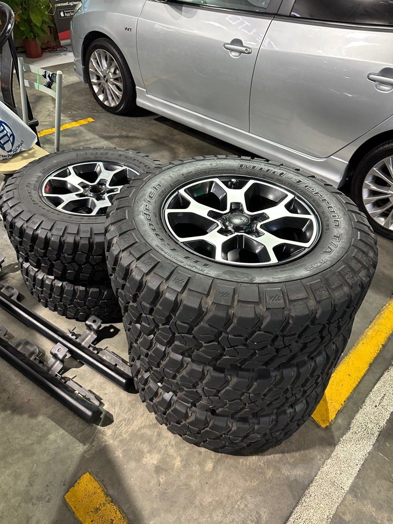 Jeep Wrangler Rubicon Rims with BF Goodrich MT Tyres, Car Accessories ...