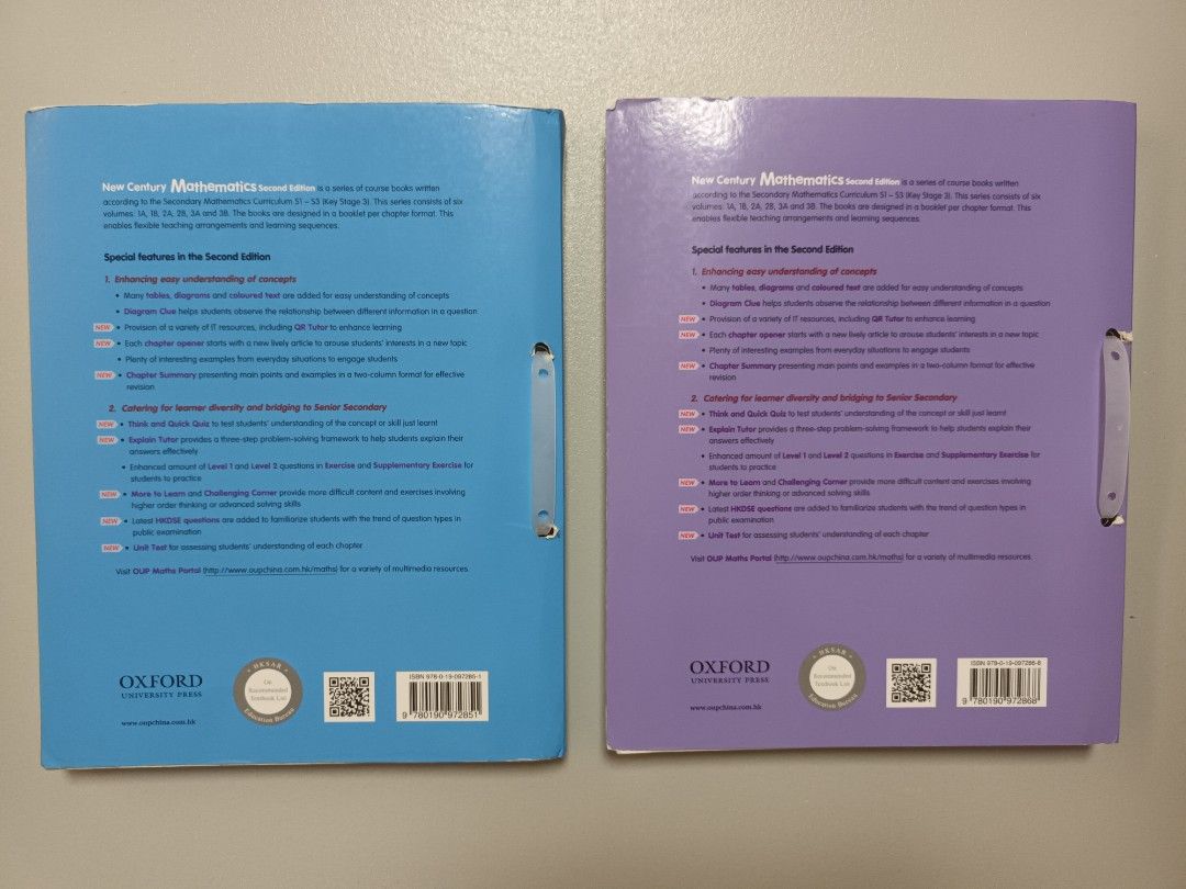 Junior Secondary New Century Mathematics Textbooks 3A+3B, Workbooks 3A ...