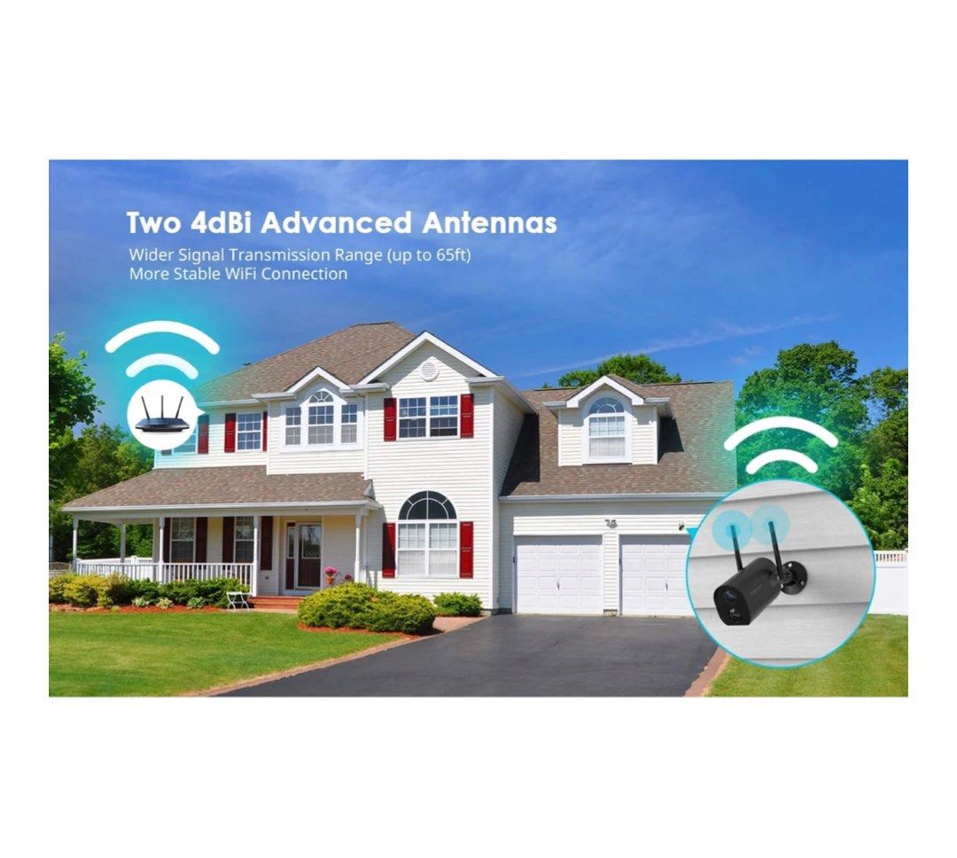 Kamtron ZS-GX6S Security CCTV IP Battery Powered Wireless Camera Indoor ...