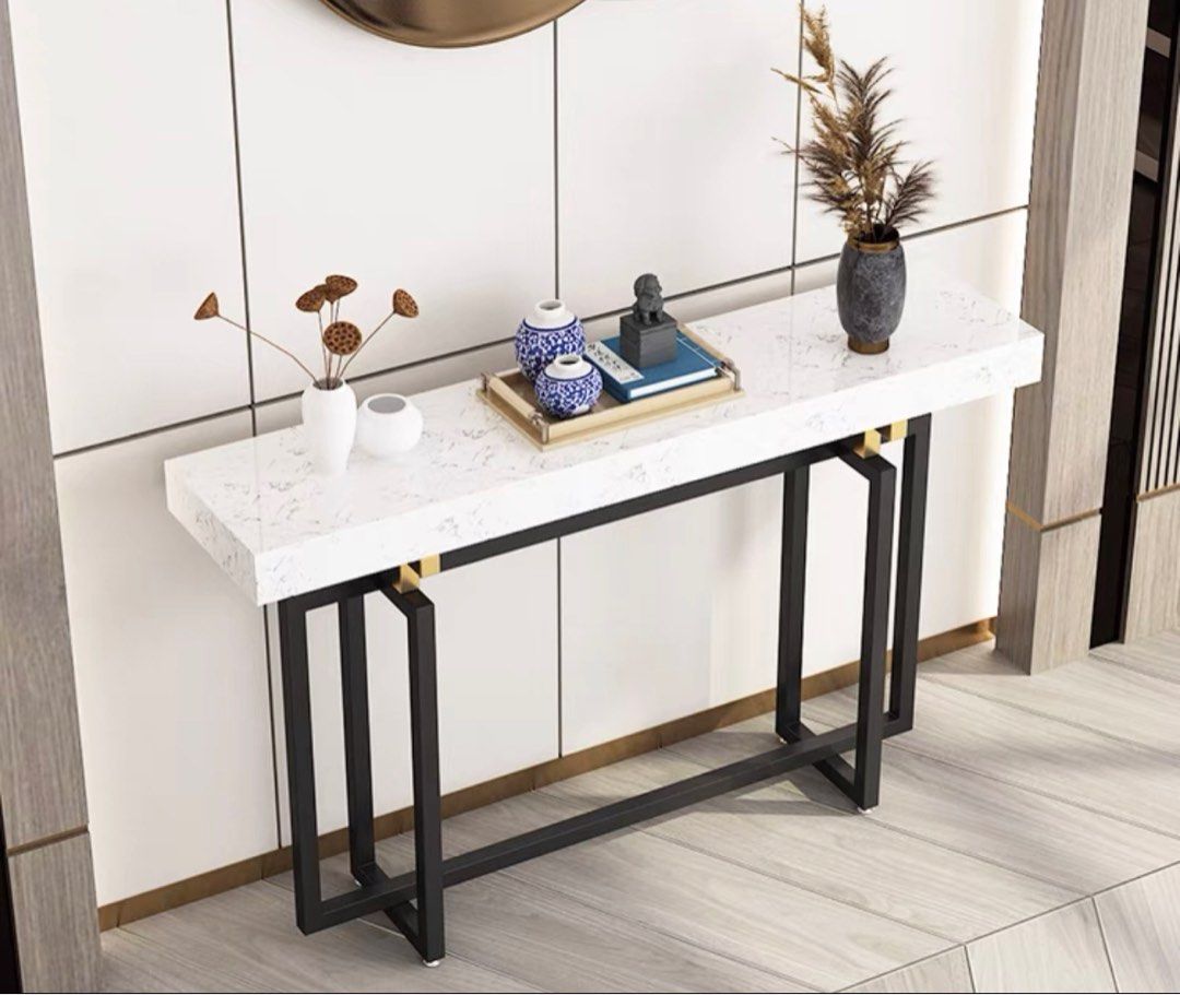 KASE Modern Marble Console Table, Furniture & Home Living, Furniture ...