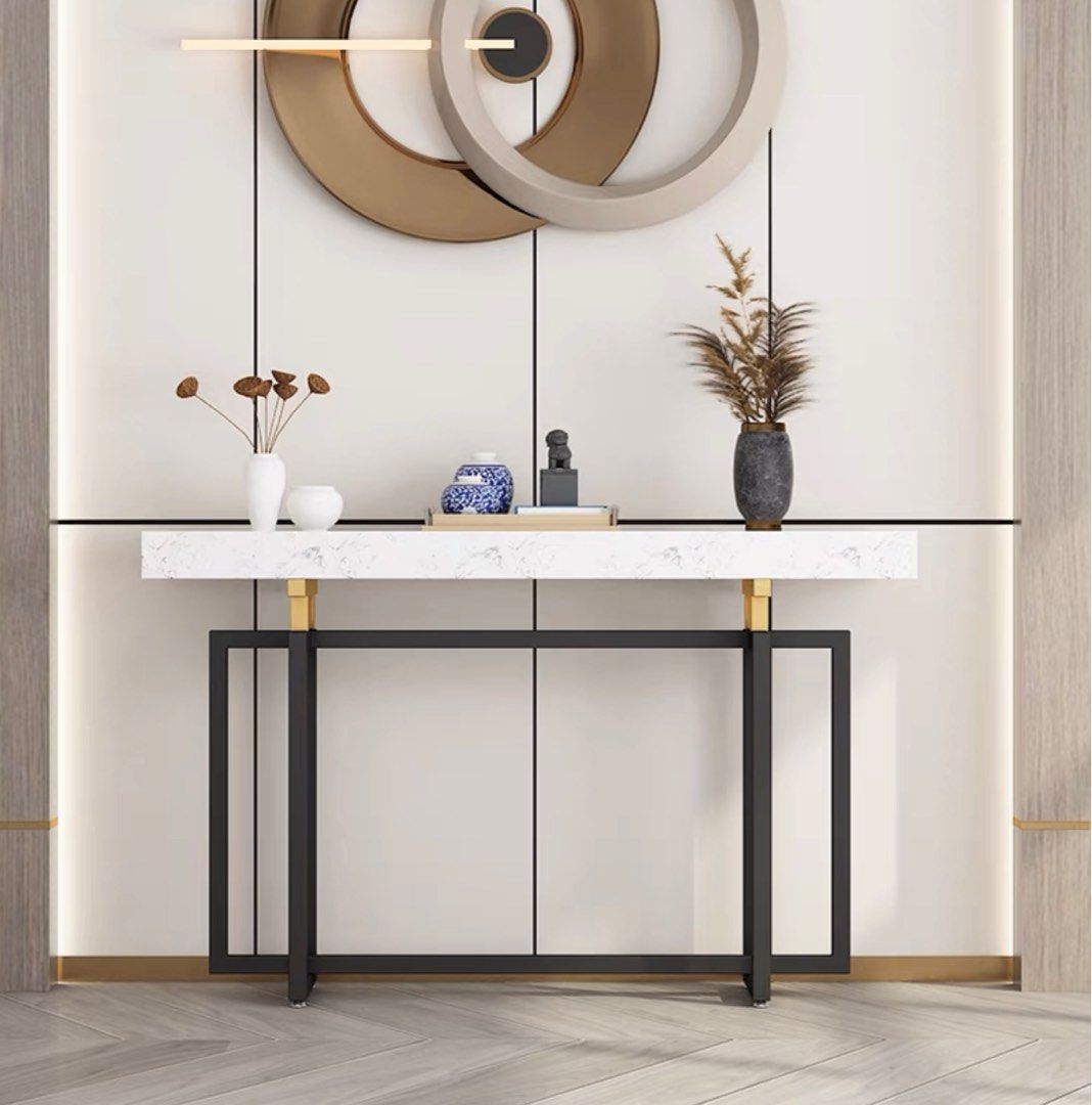 KASE Modern Marble Console Table, Furniture & Home Living, Furniture ...