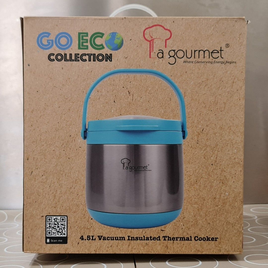 La gourmet 4.5L Vacuum Insulated Thermal Cooker, Furniture & Home ...