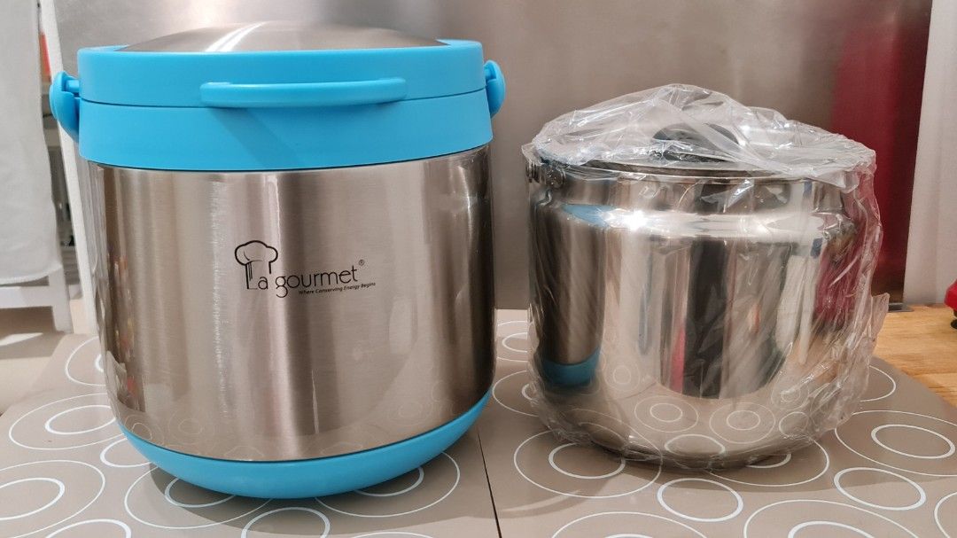 La gourmet 4.5L Vacuum Insulated Thermal Cooker, Furniture & Home ...