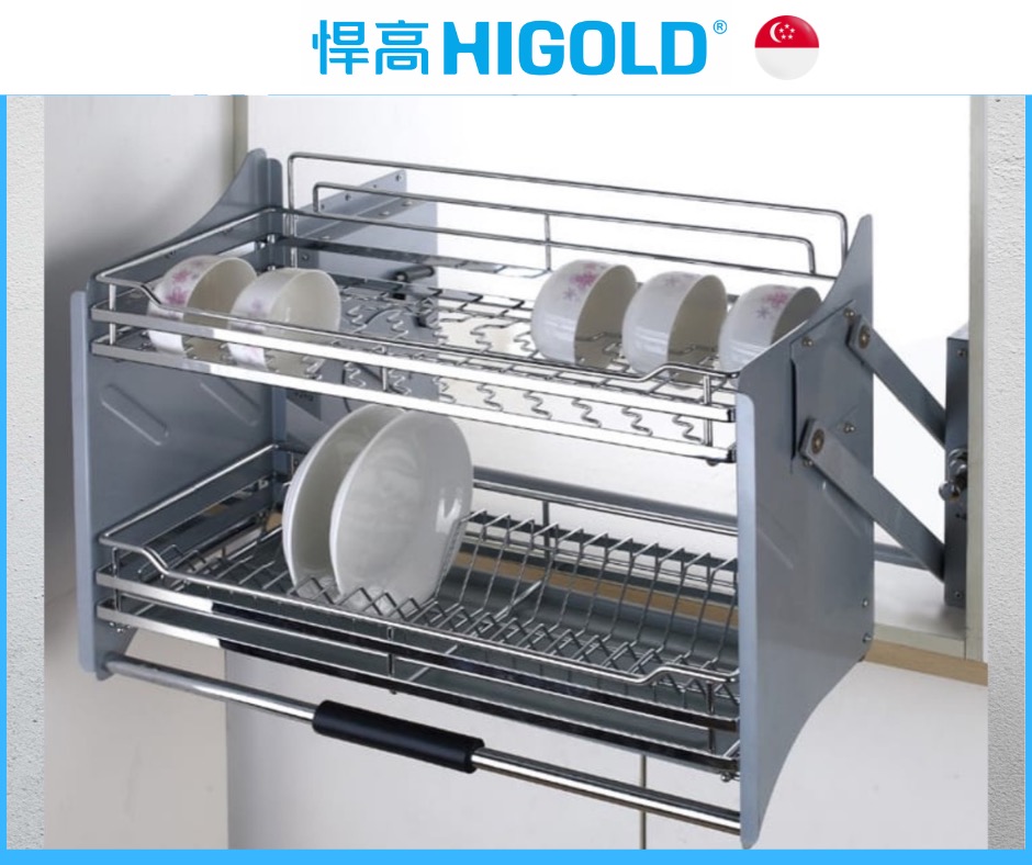 Dish Rack 304 Stainless Steel with lifting system, Furniture & Home ...