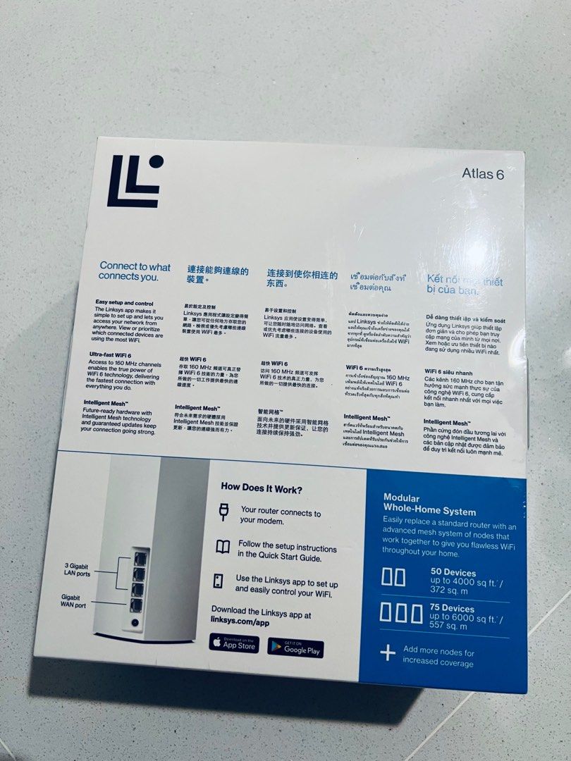 Linksys Atlas 6 Router Mesh Wifi 6, Computers & Tech, Parts ...