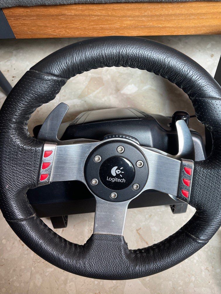 Logitech G27 steering wheel with H shifter(includes usb handbrake ...