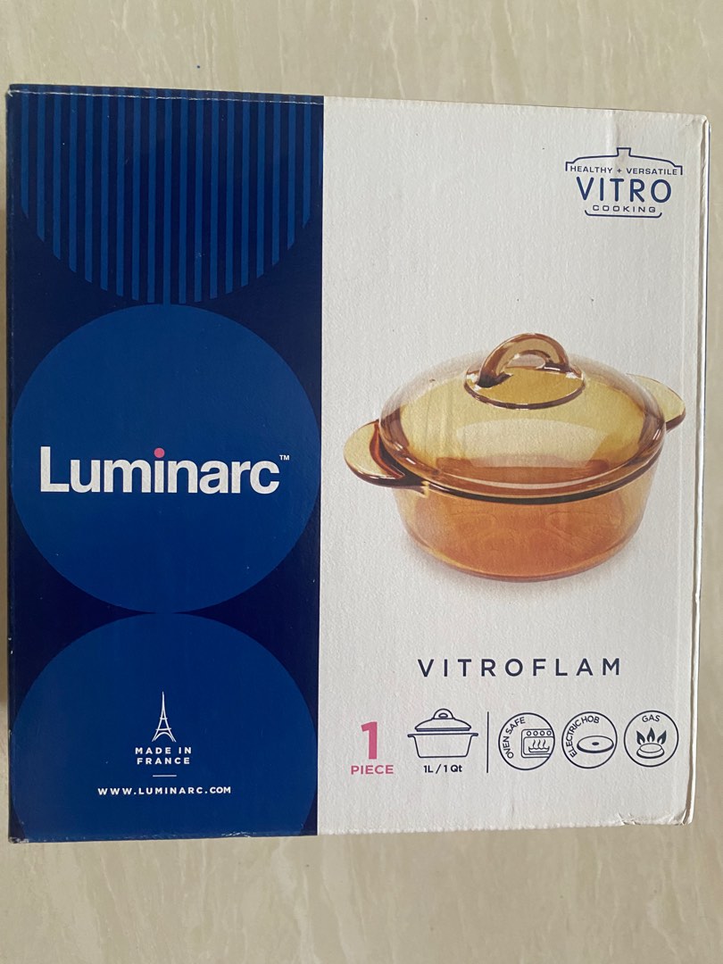 Luminarc VitroFlam casserole (1L), Furniture & Home Living, Kitchenware ...
