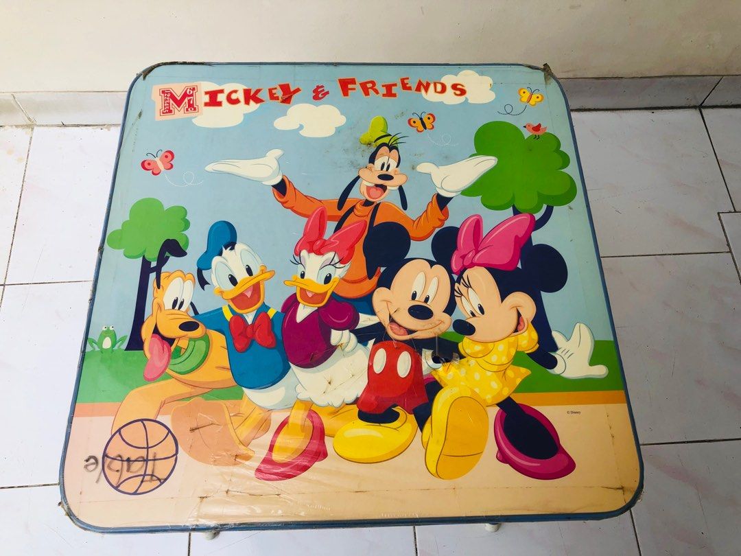 Meja Belajar anak Lipat DISNEY ORIGINAL ,kaki meja besi, Perabotan ...