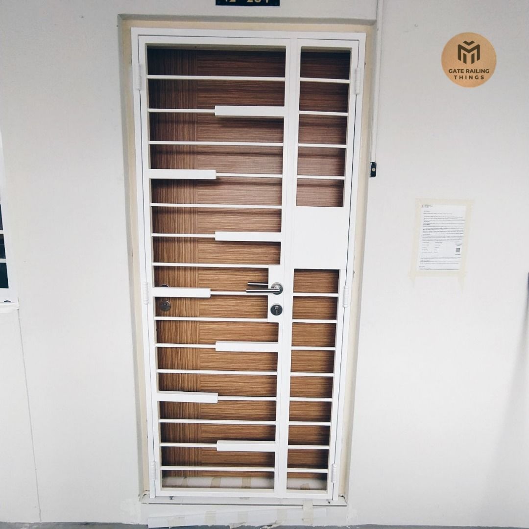 Mild Steel/Wrought Iron Gate, HDB, Furniture & Home Living, Security ...