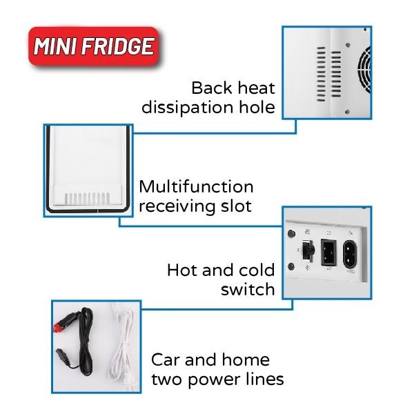 MINI Fridge 8L/Multipurpose Portable Mini Fridge , Outdoor/Indoor mini ...