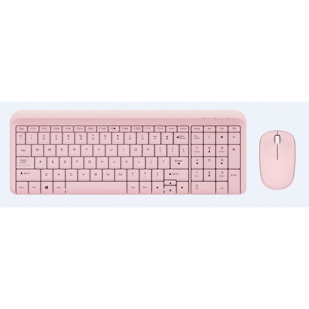Miniso Pink Wireless Keyboard Mouse Set on Carousell