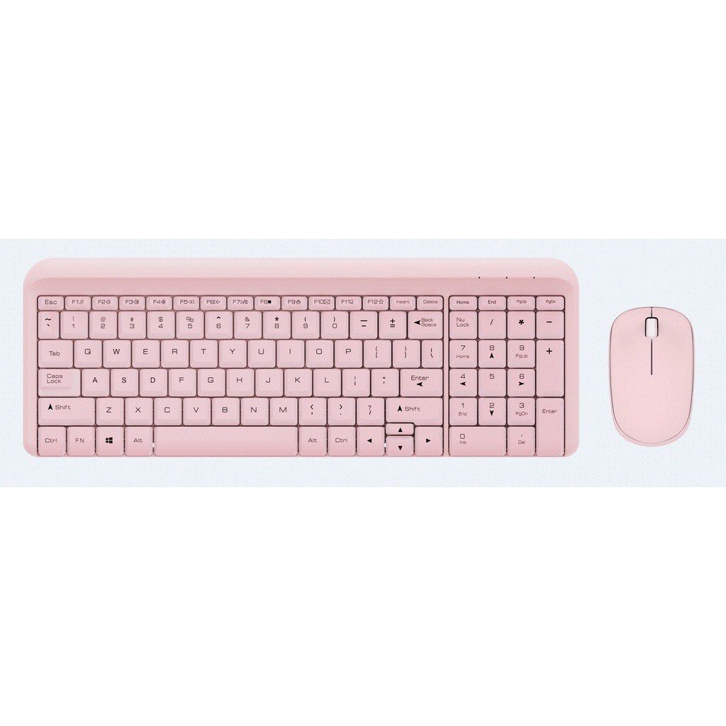 Miniso Pink Wireless Keyboard Mouse Set On Carousell