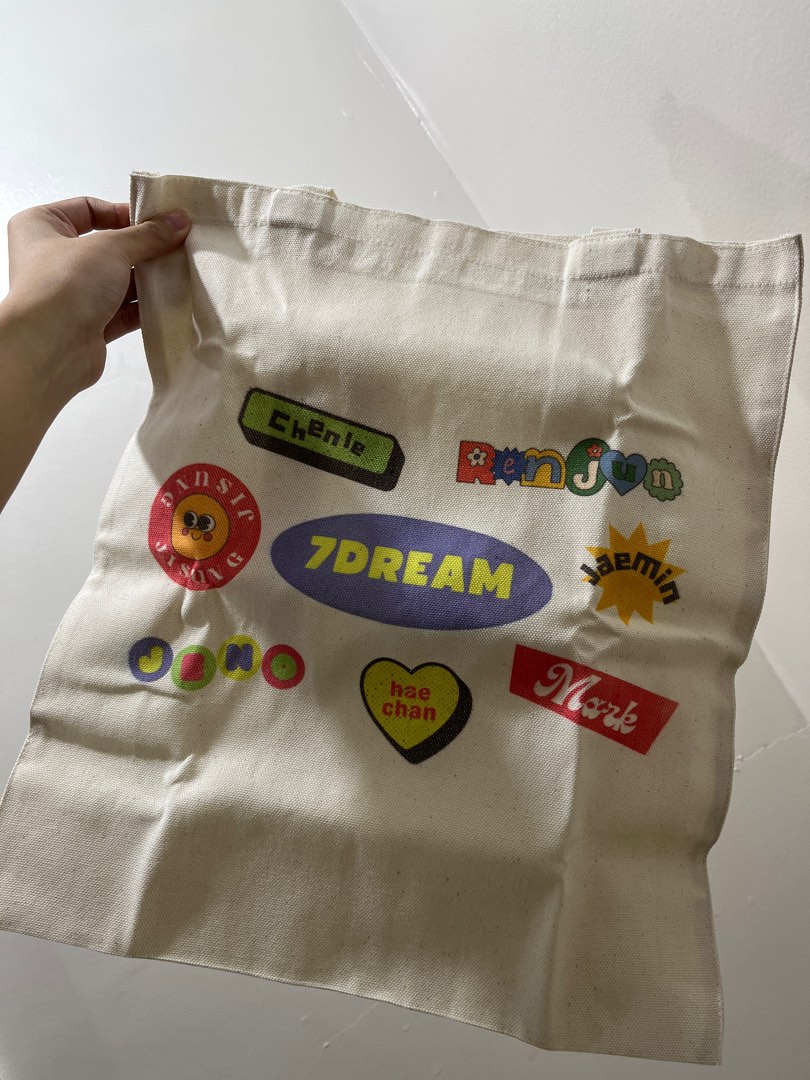 NCT Dream 7Dream Canvas Tote Bag Mark Renjun Jeno Haechan Jaemin Chenle ...