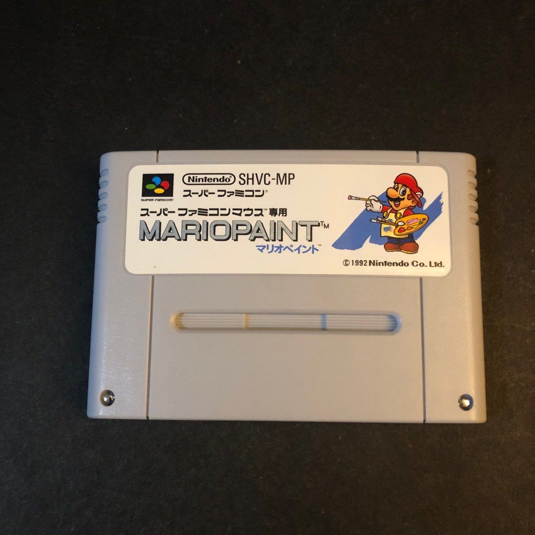 Nintendo Super Famicom Super Mario Paint Cartridge and Mouse with box ...