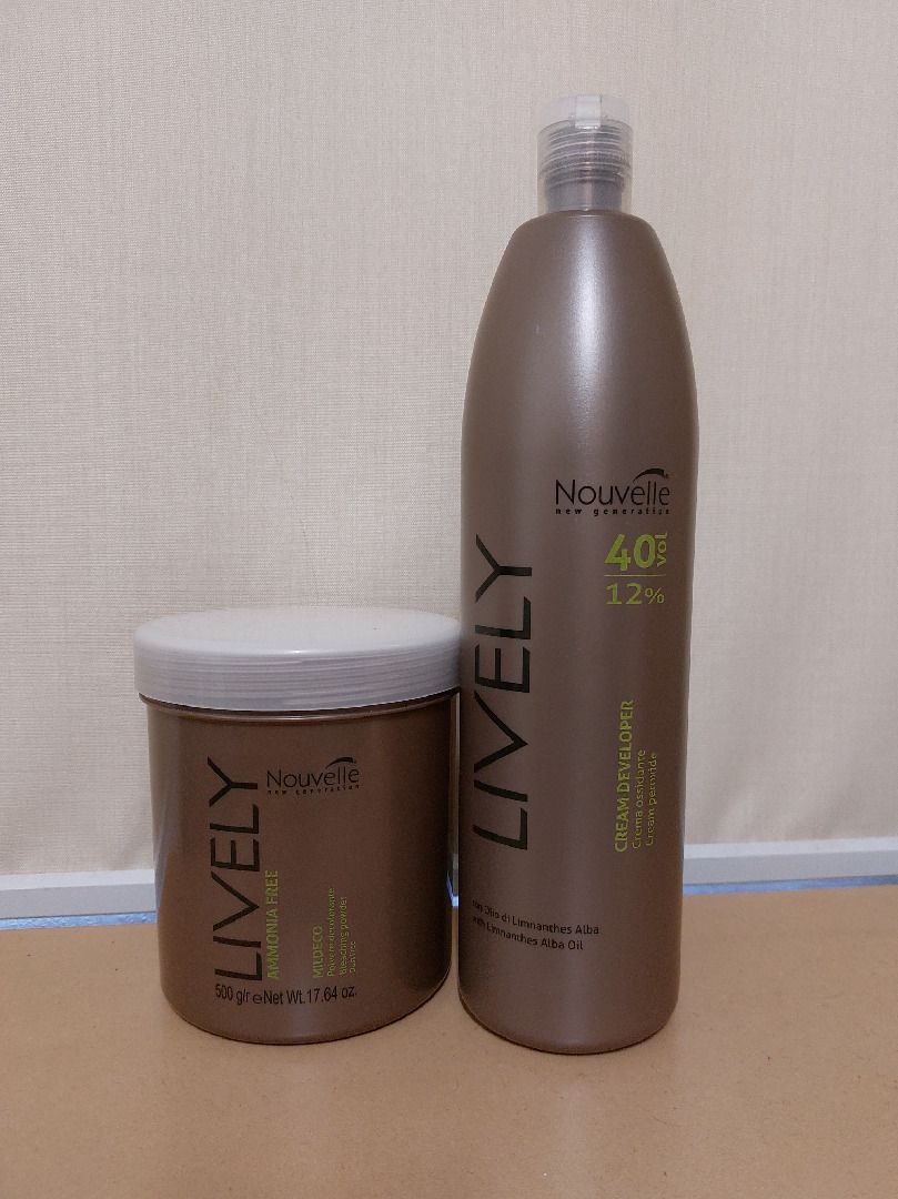 Nouvelle 40 vol cream developer + bleach powder, Beauty & Personal Care ...