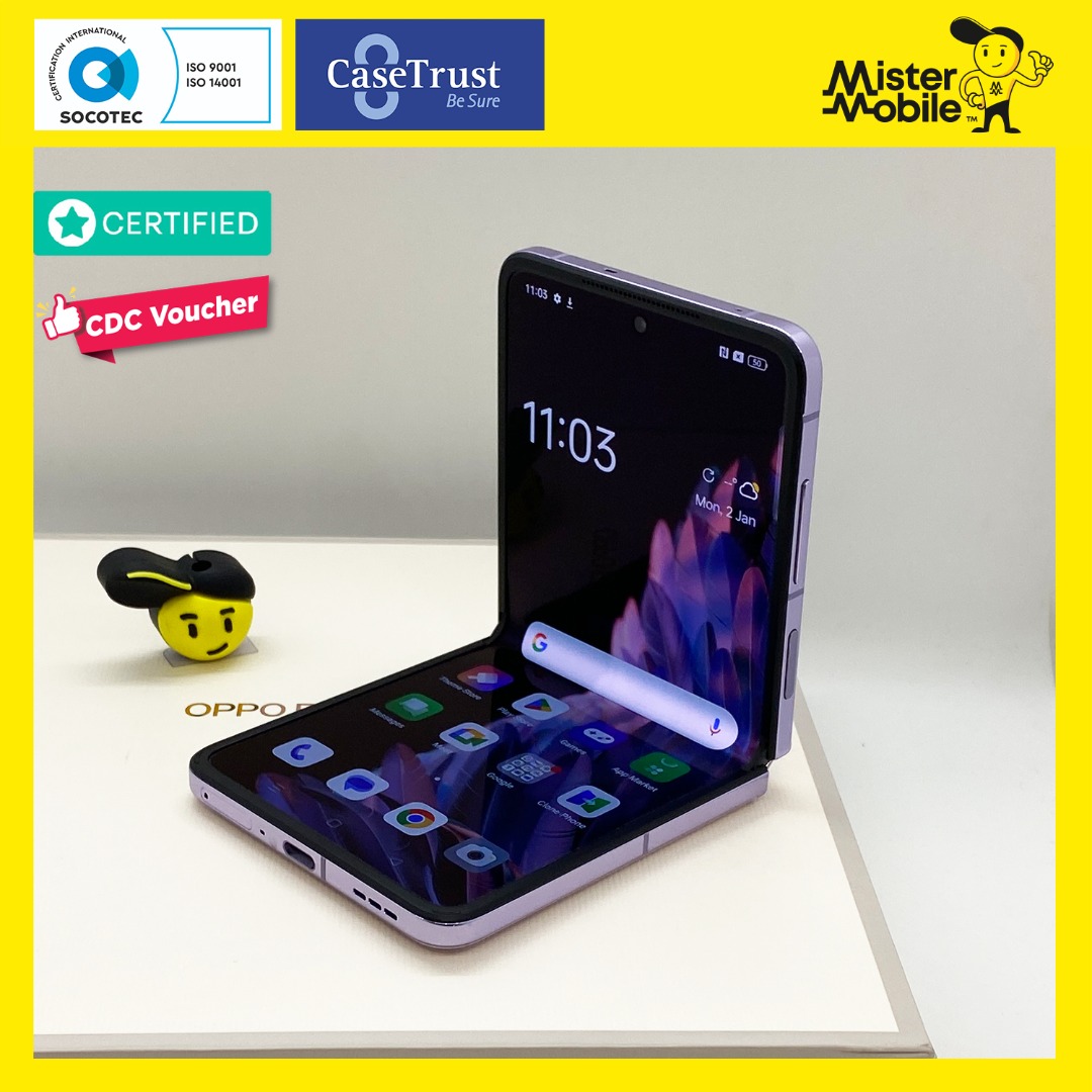 OPPO Find N2 Flip Purple 256 GB, Mobile Phones & Gadgets, Mobile Phones ...