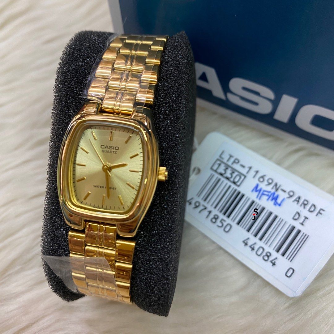 Original Casio Ladies’ Analog Gold Stainless Steel Strap Watch LTP ...