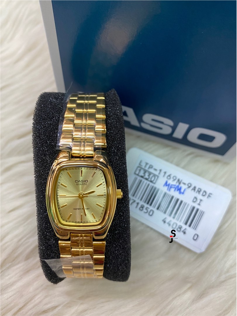 Original Casio Ladies’ Analog Gold Stainless Steel Strap Watch LTP ...