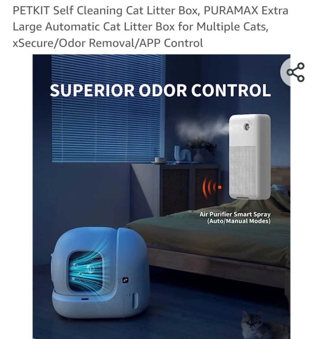 PETKIT PURA MAX SELF CLEANING CAT LITTER BOX, Pet Supplies, Homes & Other Pet Accessories on ...