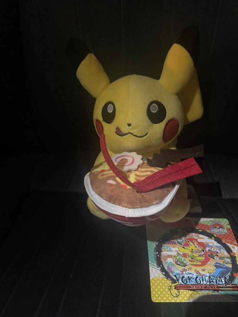 Pokemon Center WCS Exclusive Pikachu Yokohama Ramen plush, Hobbies ...