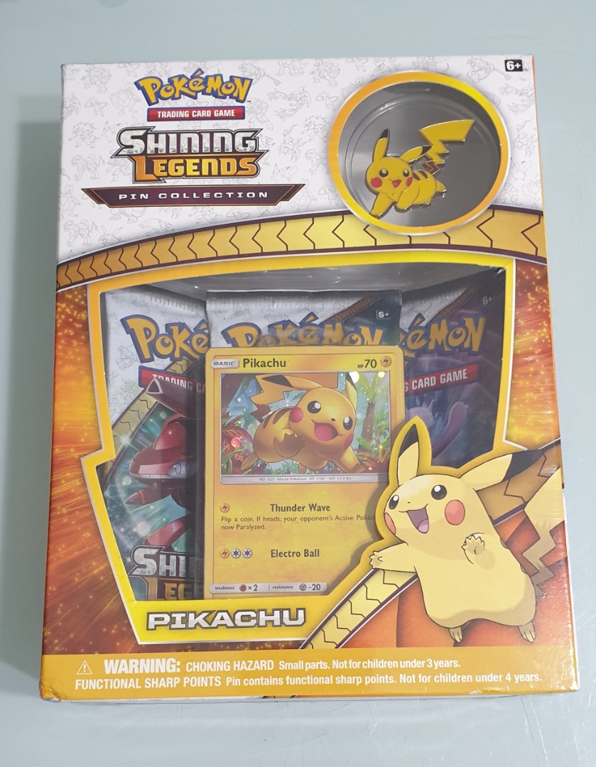 Pokemon Shining Legends Pin collection - Pikachu (Included 3 x Shining ...