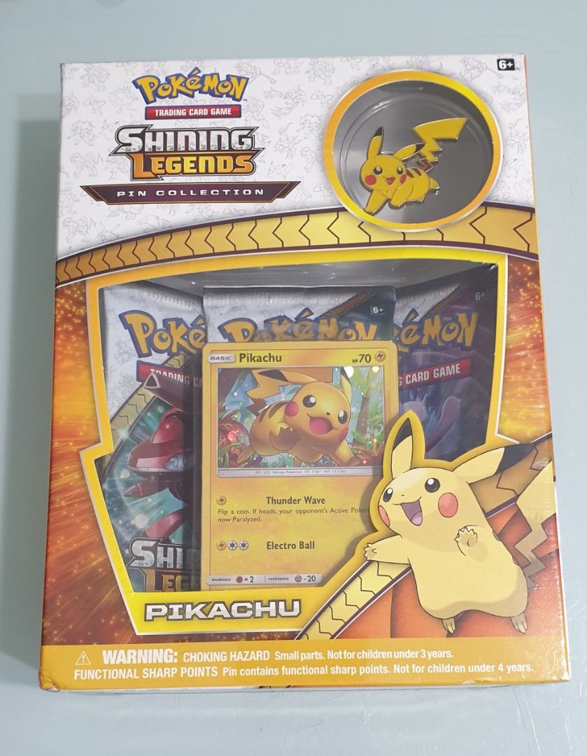 Pokemon Shining Legends Pin collection - Pikachu (Included 3 x Shining ...