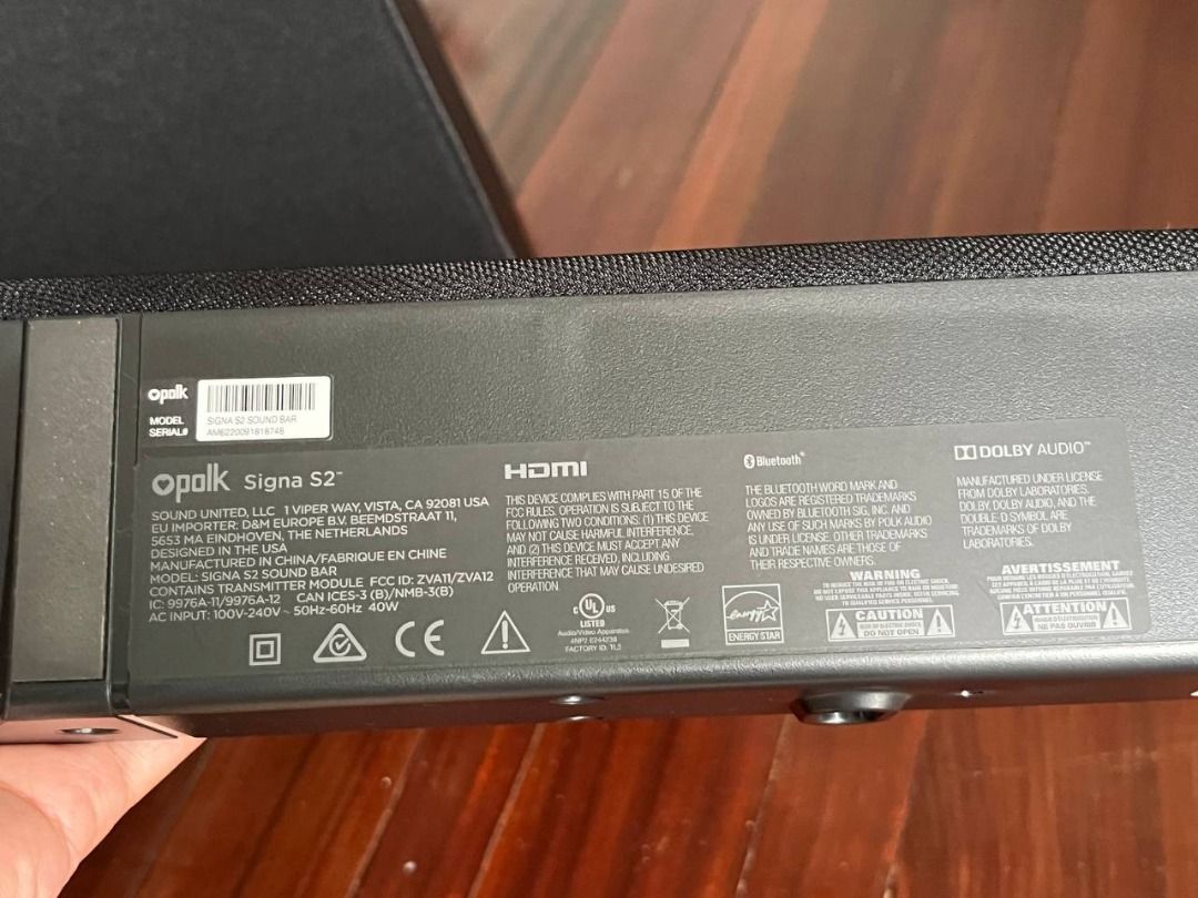 Polk Audio Signa S2 Soundbar with Subwoofer, Audio, Soundbars, Speakers ...