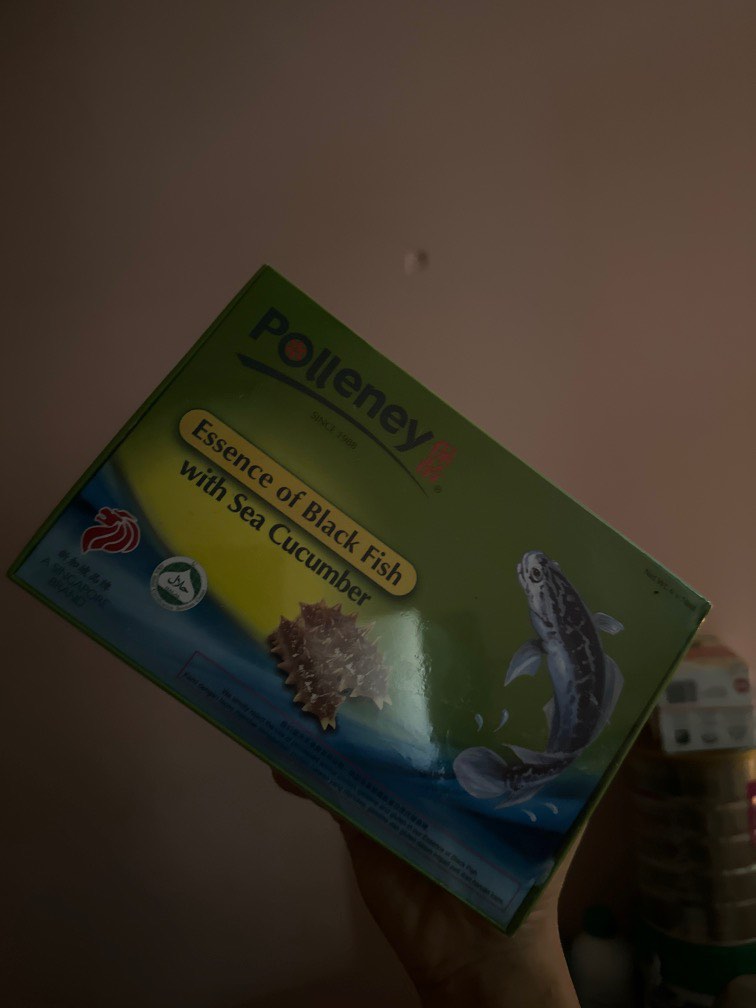 Polleney Essence of black fish with sea cucumber, Health & Nutrition ...