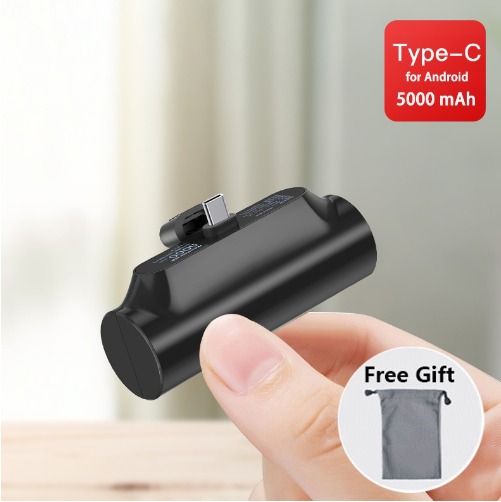 Power Bank Mini Portable Charger Wireless Fast Charging Capsule ...