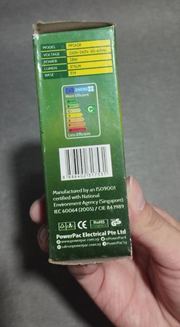 PowerPac 28W Halogen Bulb, Furniture & Home Living, Lighting & Fans ...