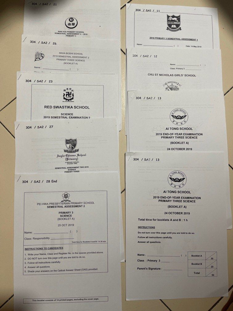 Primary 3 science exam paper, Hobbies & Toys, Books & Magazines ...