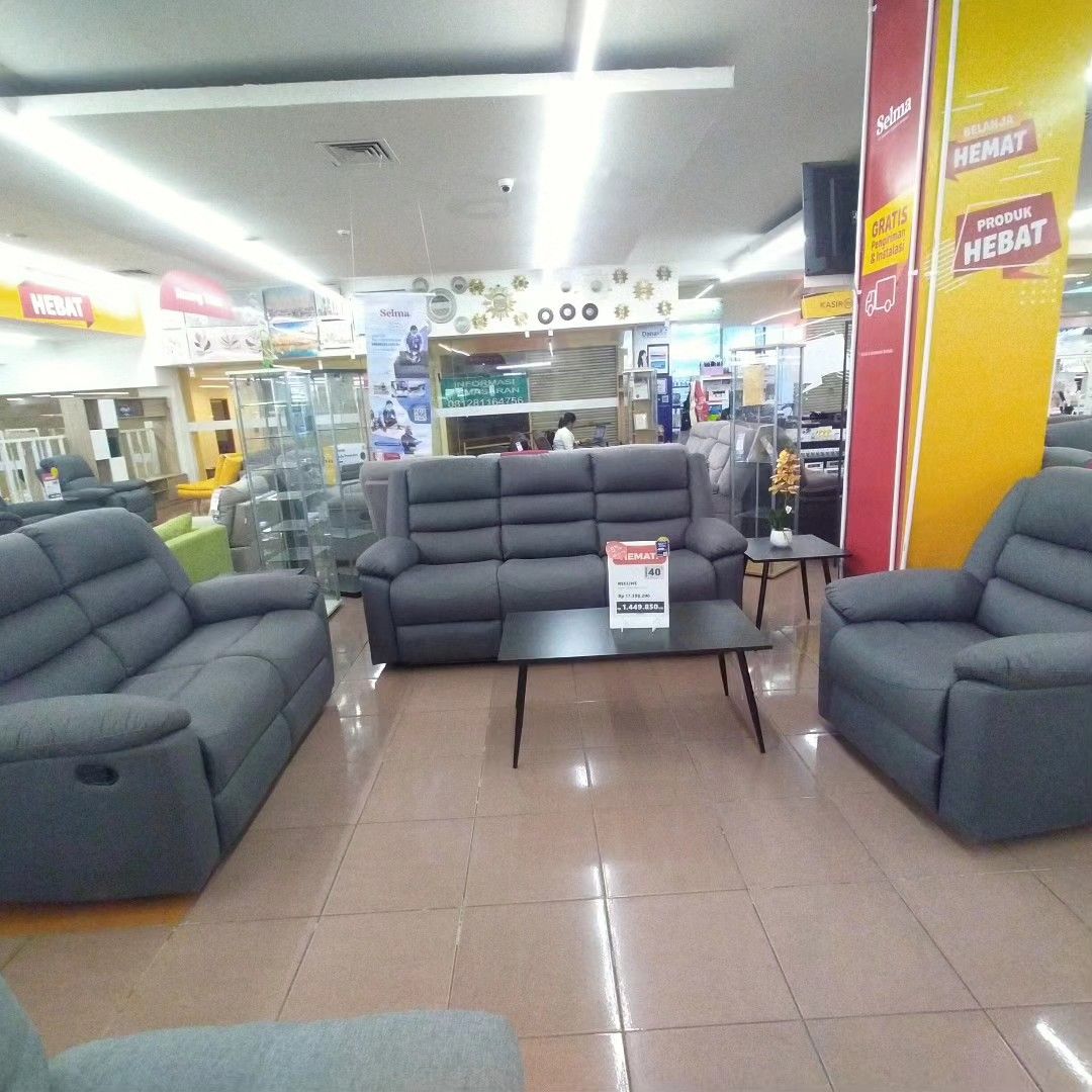 PROMO SOFA SET RECLINER WARNA ABU BISA CICILAN, Perabotan Rumah di ...