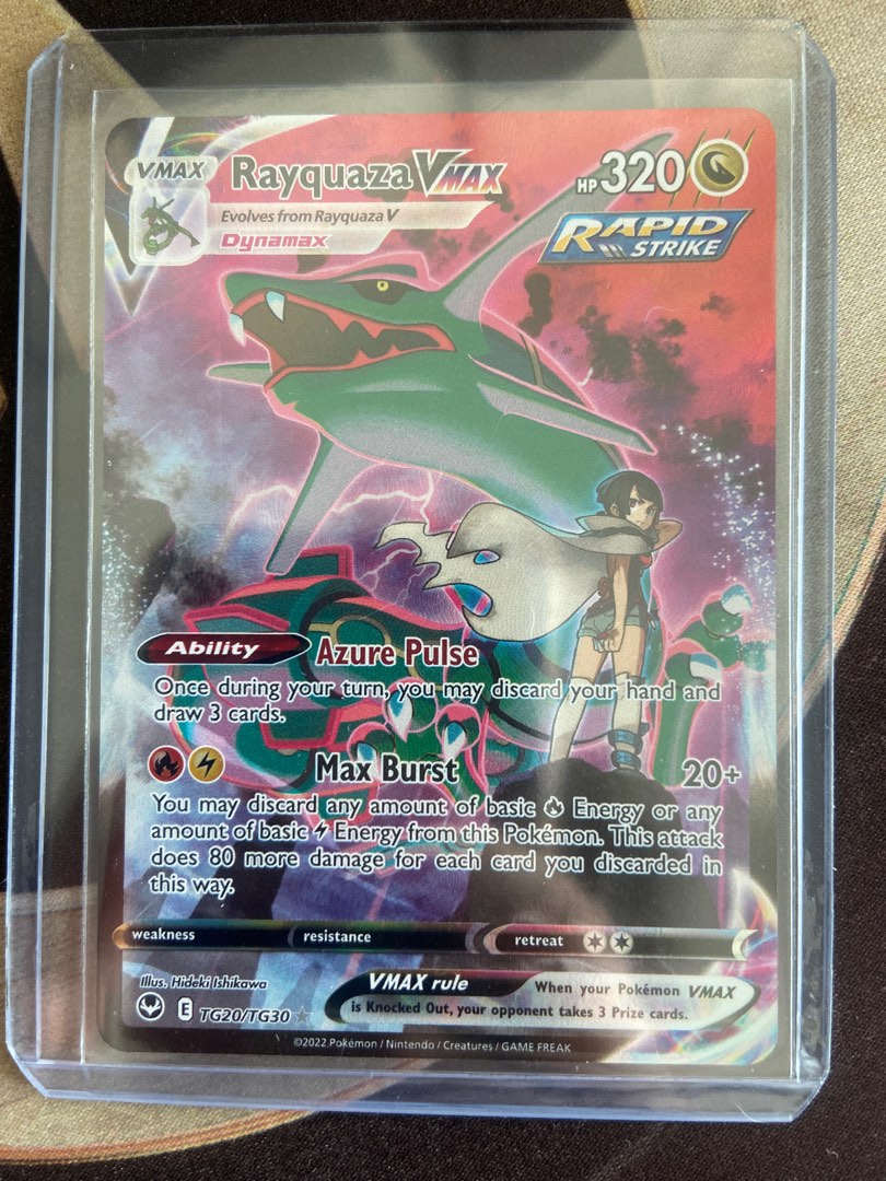 Rayquaza Vmax trainer gallery, Hobbies & Toys, Toys & Games on Carousell