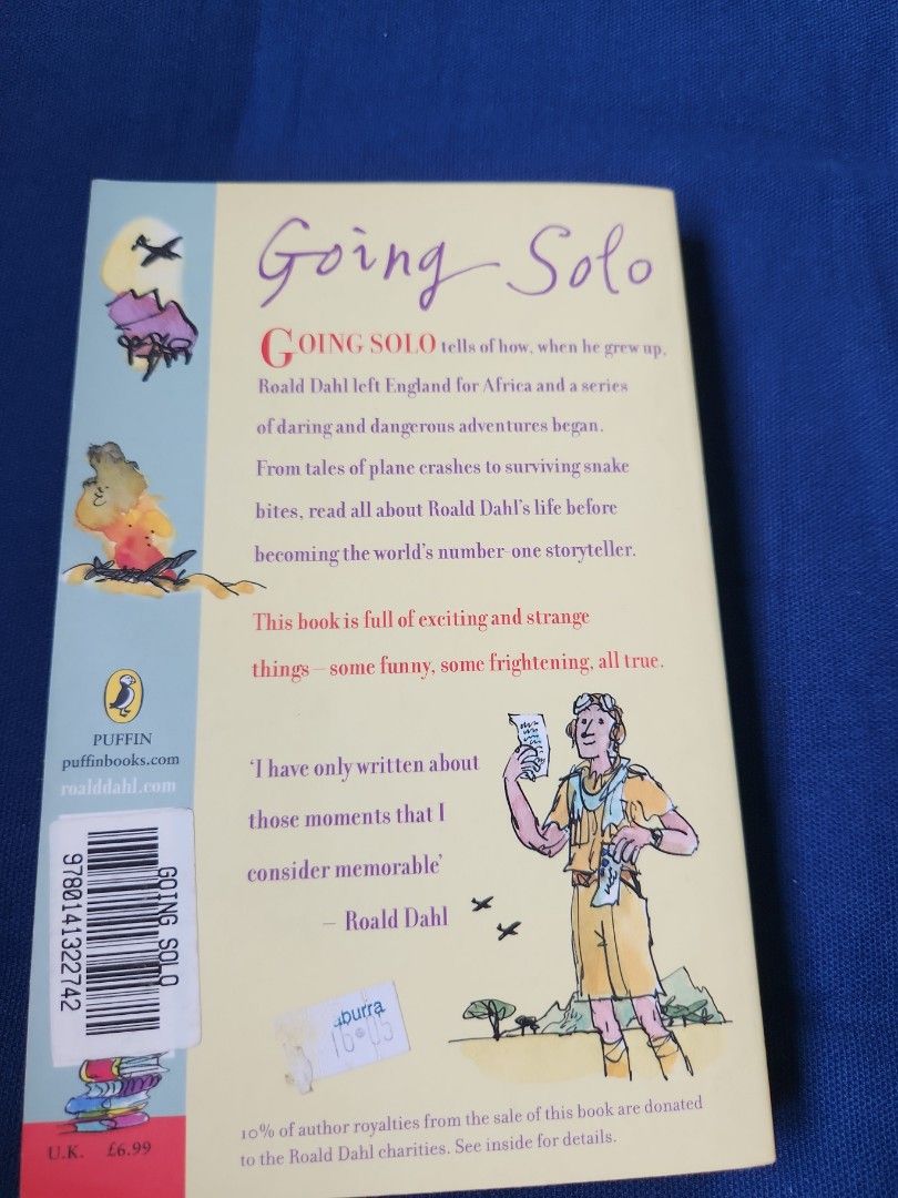 Roald Dahl - Going Solo, Hobbies & Toys, Books & Magazines, Fiction ...