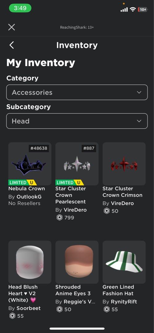 WTS roblox acc!! ASAP, Video Gaming, Video Game Consoles, Others on ...